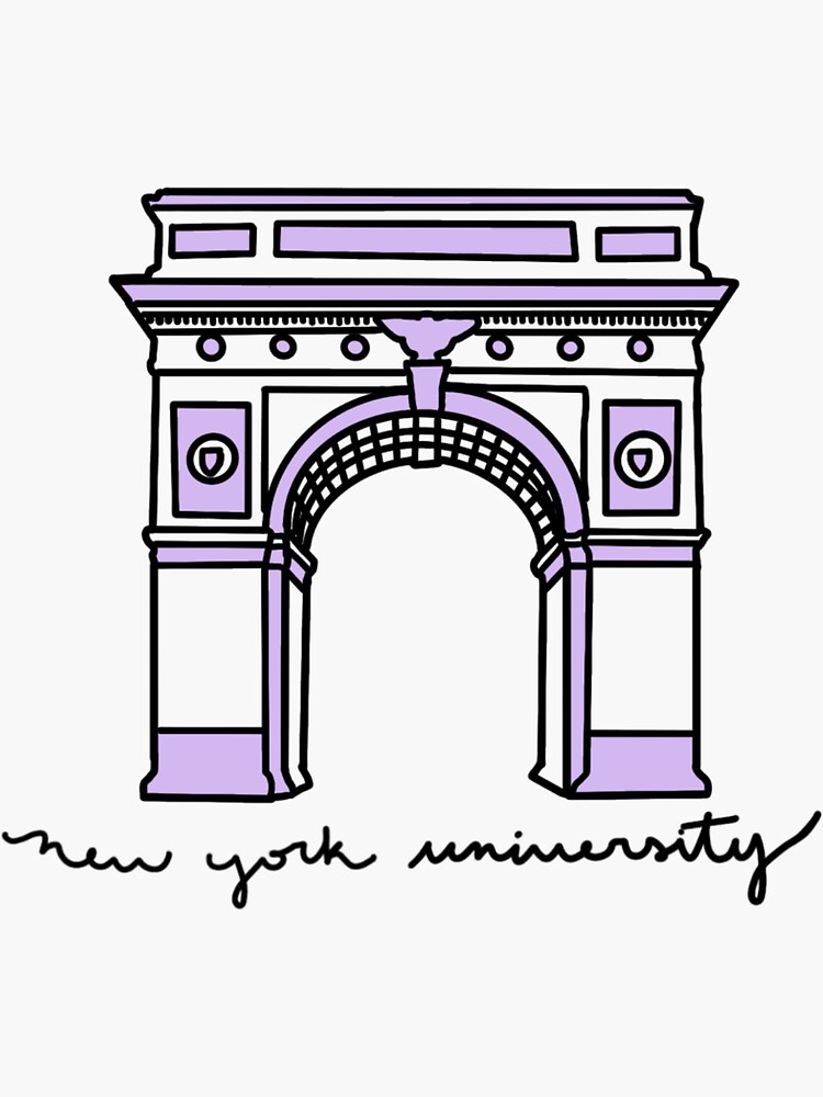 "NYU sticker " Sticker for Sale by laurapcampos | Redbubble