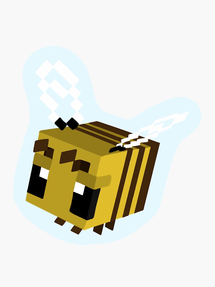 Pegatina «Abeja De Minecraft» de ellllabc | Redbubble