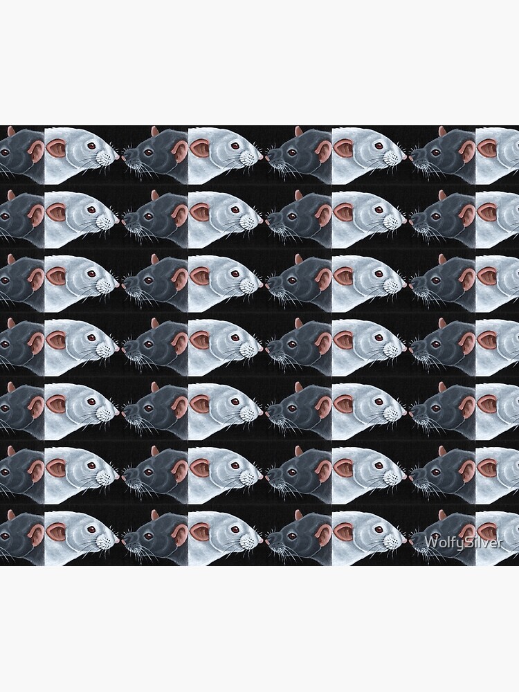 "Albino and Marten Rats" Throw Blanket for Sale by WolfySilver | Redbubble