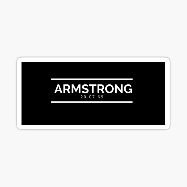 "ARMSTRONG BLACK LINE" Sticker by unitedhuddle | Redbubble