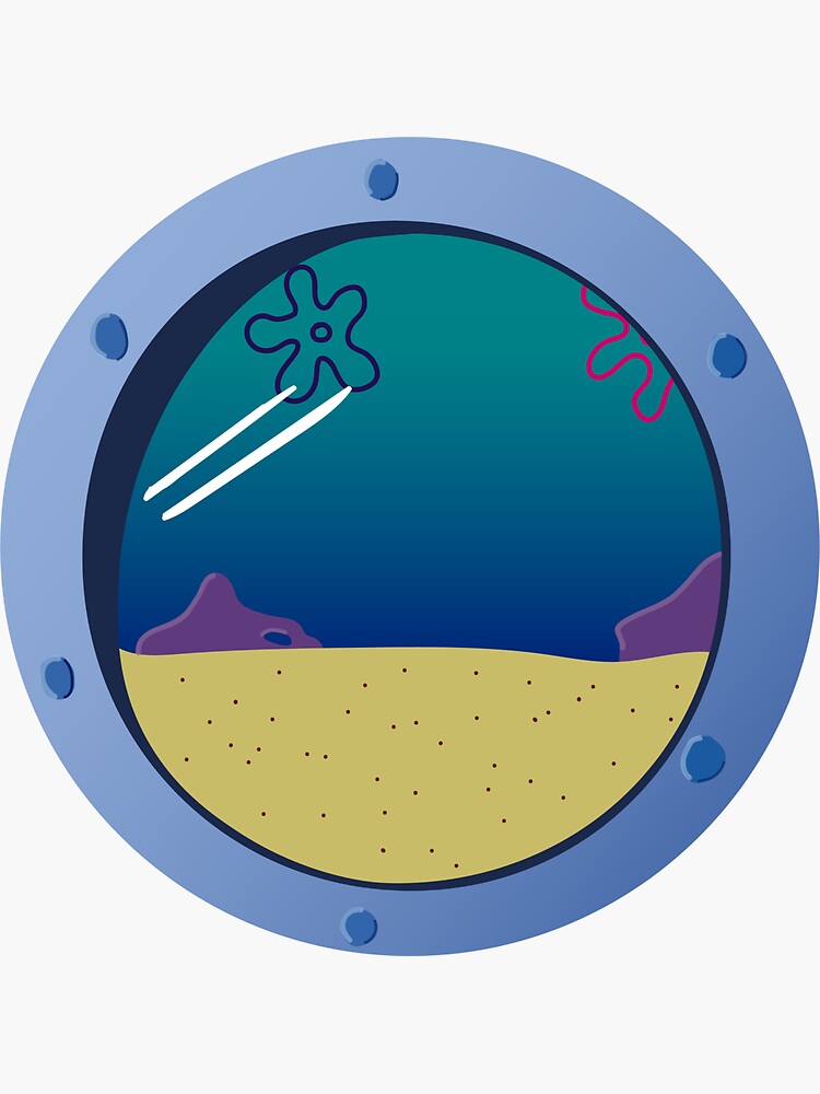 "Spongebob Squarepants Window Cartoon " Sticker for Sale by allielaurie ...