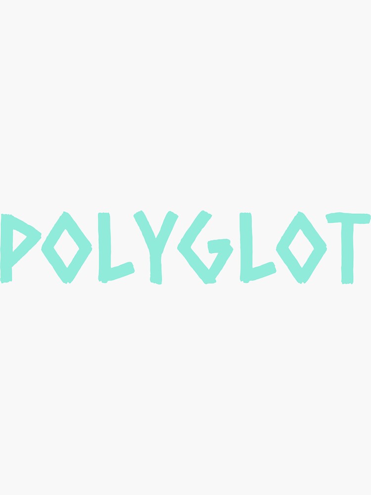 "Polyglot" Sticker by simplego | Redbubble