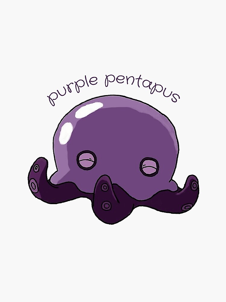 "Purple Pentapus" Sticker for Sale by kelsg56 | Redbubble