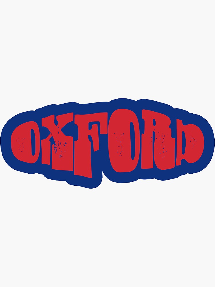 "Oxford Sticker in Navy Blue & Red" Sticker for Sale by stupidcowgirl ...