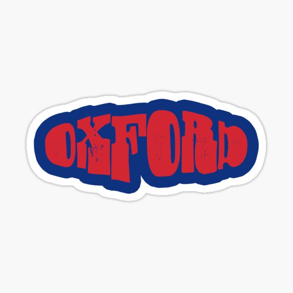 "Oxford Sticker in Navy Blue & Red" Sticker for Sale by stupidcowgirl ...