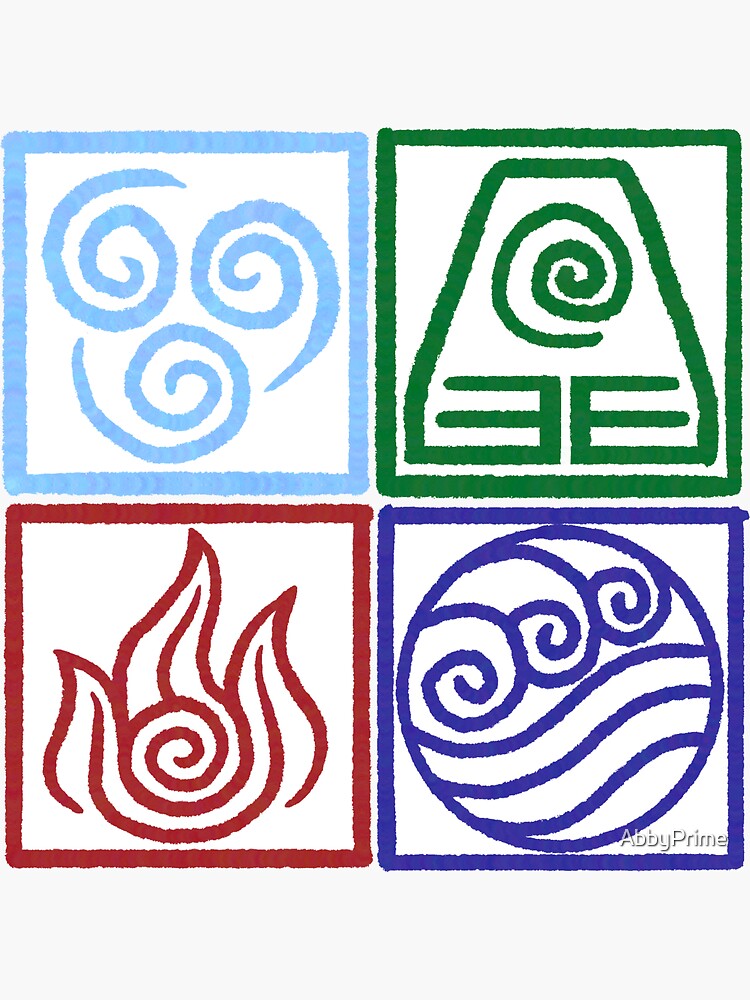 "The Four Elements" Sticker by AbbyPrime | Redbubble