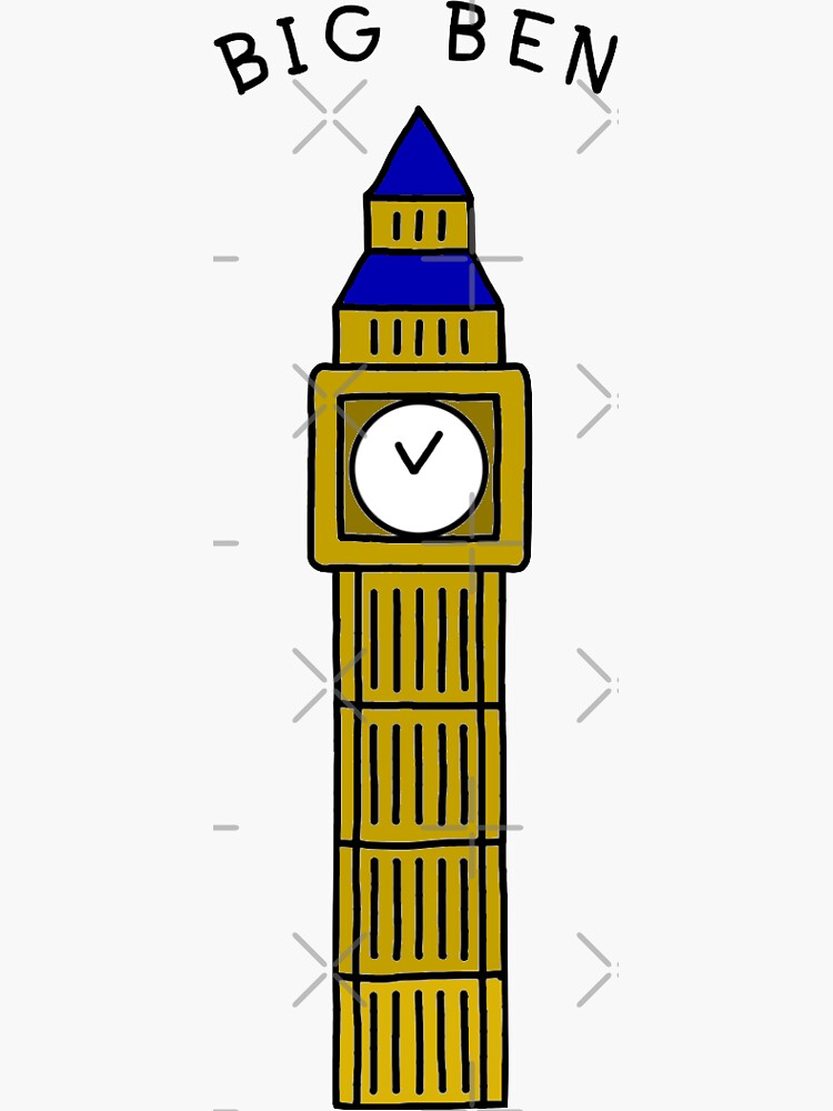 "big ben" Sticker by nadiarogers | Redbubble
