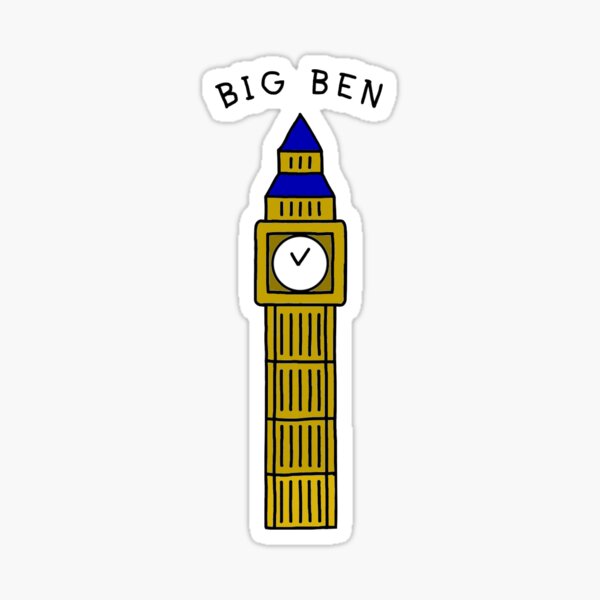 "big ben" Sticker by nadiarogers | Redbubble