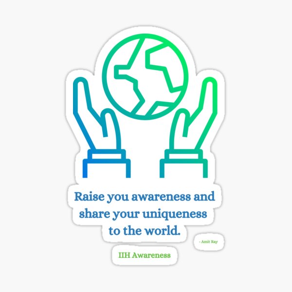 "IIH Awareness Share with the World" Sticker for Sale by 10Creates ...