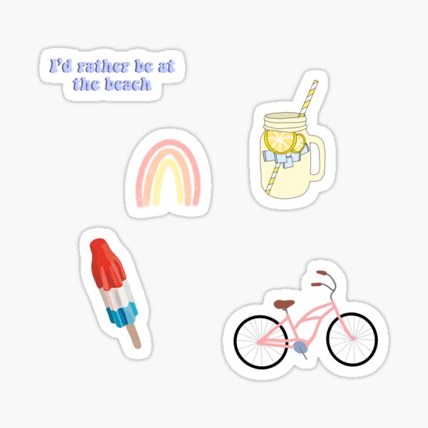 "Summer sticker pack collab " Sticker for Sale by lucystickers3 | Redbubble