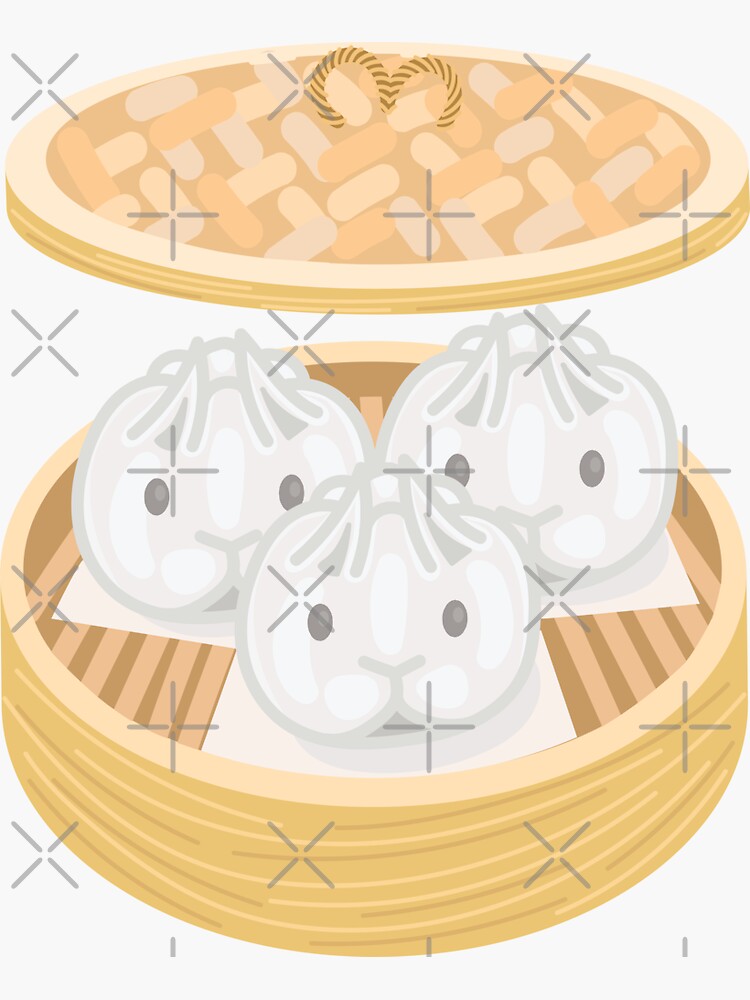 "Bunny Buns, Dim Sum" Sticker for Sale by laughingplace55 | Redbubble