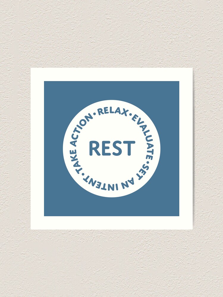 "REST DBT Reminder" Art Print for Sale by HiNoonStudio | Redbubble