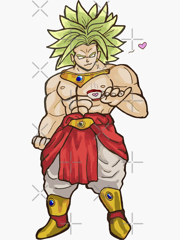 "Broly Tea Time" Sticker for Sale by JynnxeDesign | Redbubble
