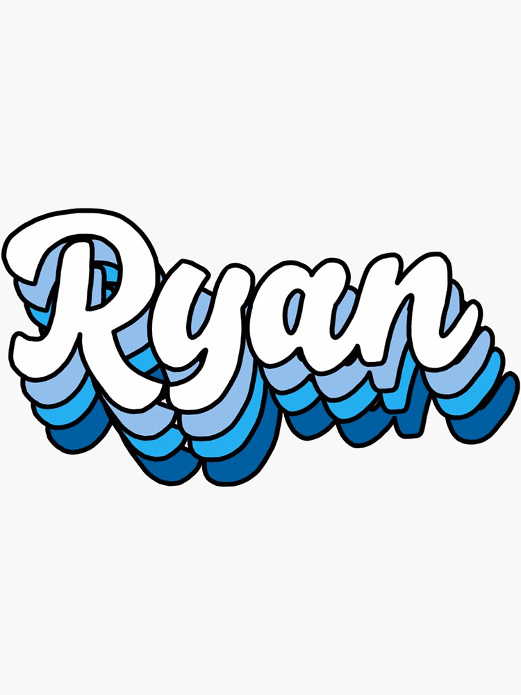 "Ryan Sticker" Sticker for Sale by rosemarygrace | Redbubble