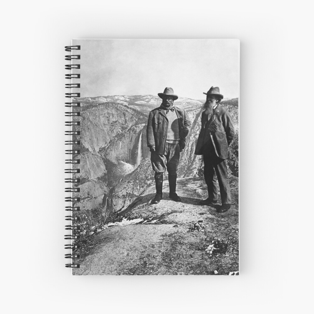 "Teddy Roosevelt and John Muir - Glacier Point Yosemite Valley - 1903 ...