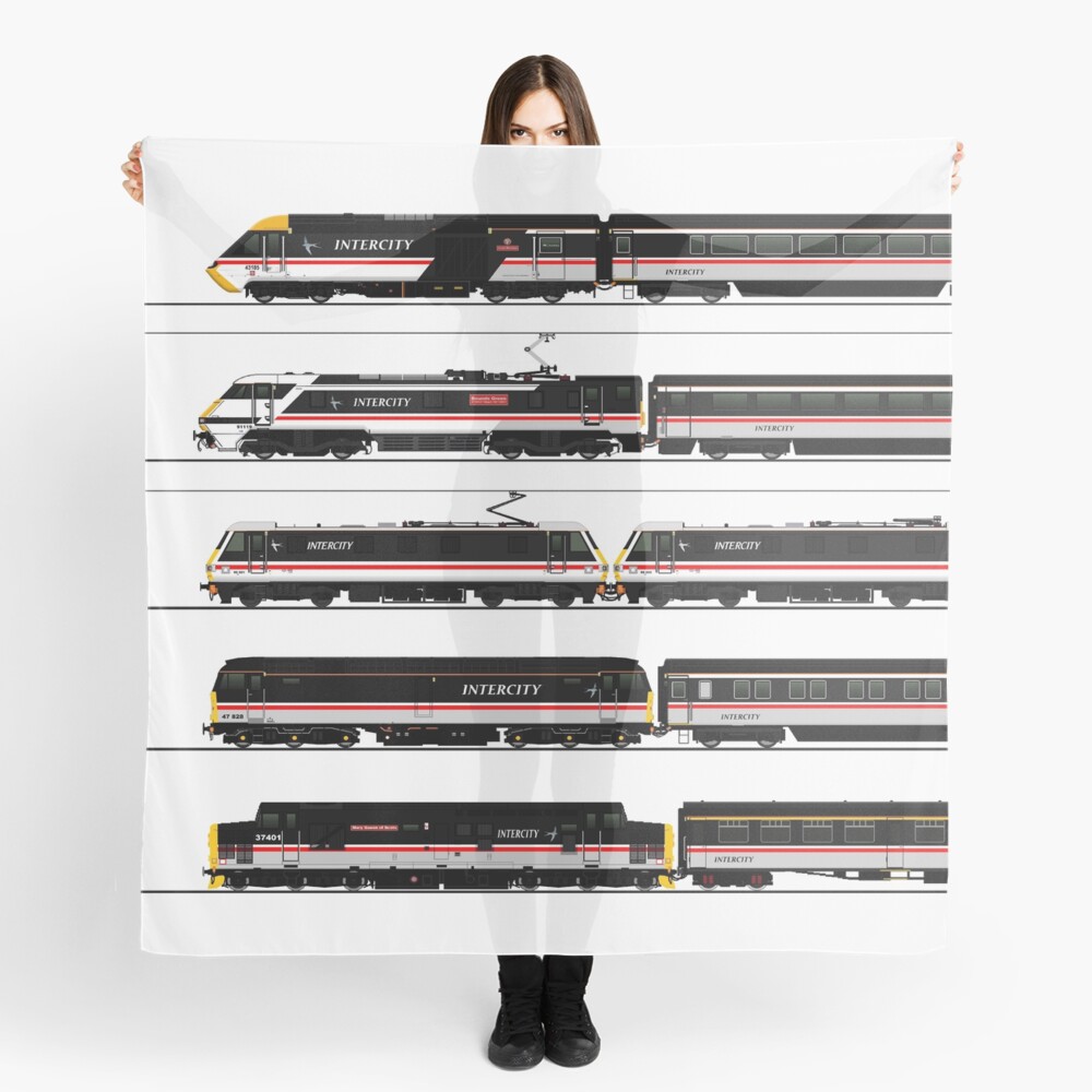 "BRITISH RAIL INTERCITY TRAINS" Scarf by CraigMatthews | Redbubble