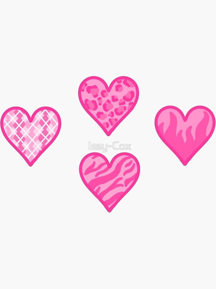 "y2k hearts" Sticker by Issy-Cox | Redbubble