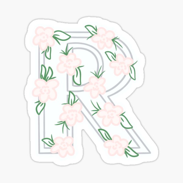 "letter R initial" Sticker for Sale by rileykessinger | Redbubble