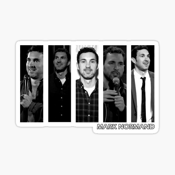 "Mark Normand Black and White" Sticker for Sale by ImpulSee | Redbubble