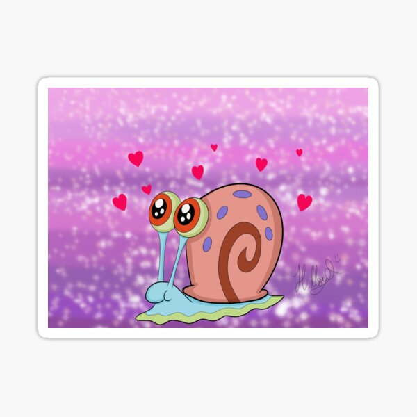 "Gary The Snail Digital Drawing" Sticker for Sale by HannahLloydArt ...
