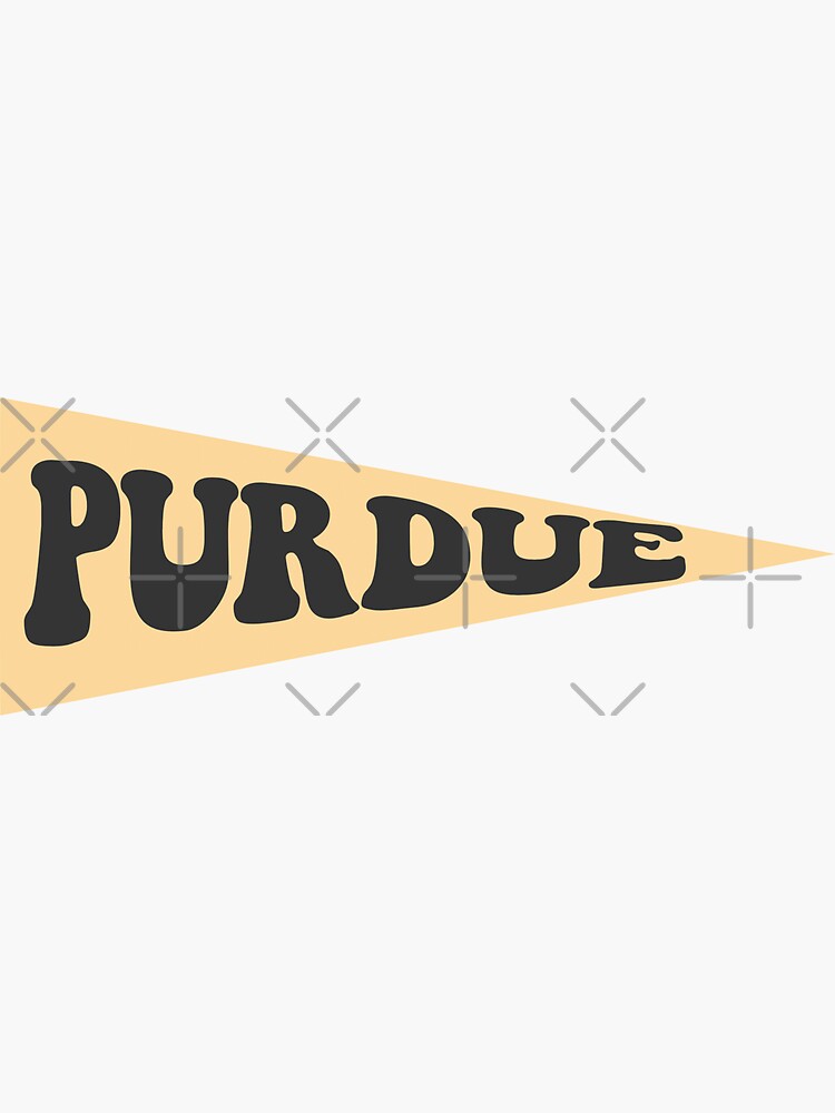 "Purdue Pennant" Sticker for Sale by designbykaitlin | Redbubble