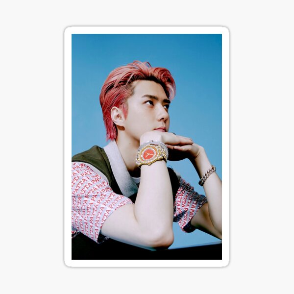 "ICED OUT SEHUN" Sticker by impishophelia | Redbubble