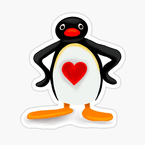 "Pingu Penguin" Sticker for Sale by Sirrahnais | Redbubble