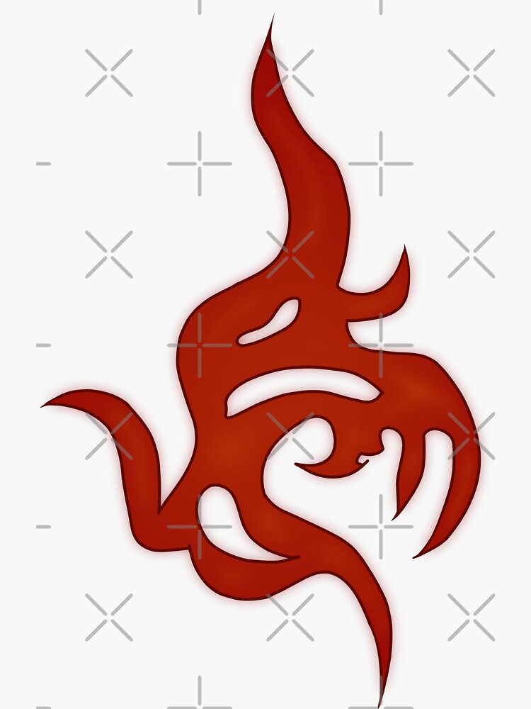 Pegatina «Luo Binghe marca de demonio» de aztrxm | Redbubble