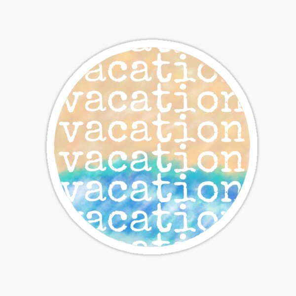 "Vacation at the Beach" Sticker for Sale by skfrancis | Redbubble