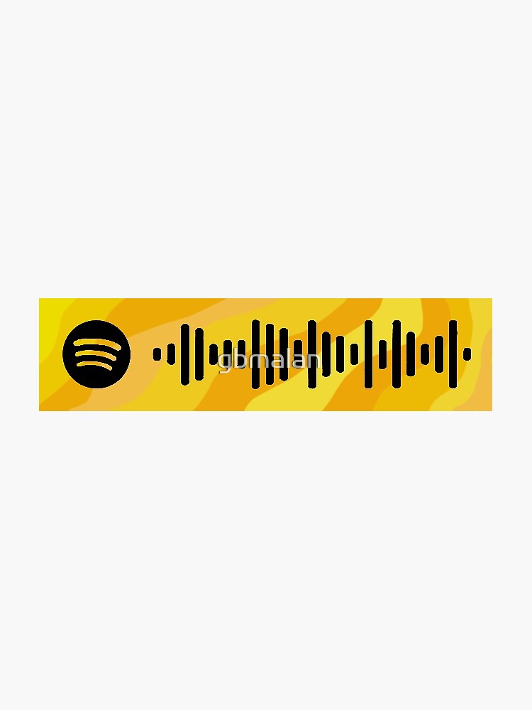 "Golden Harry Styles Spotify Code" Sticker for Sale by gbmalan | Redbubble