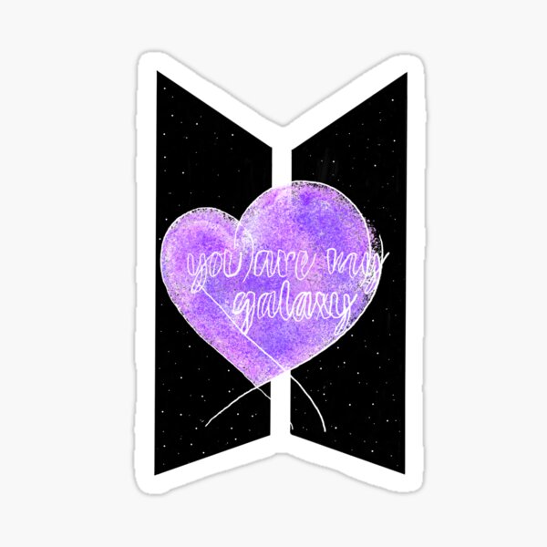 "BTS galaxy logo" Sticker for Sale by eagleka22 | Redbubble