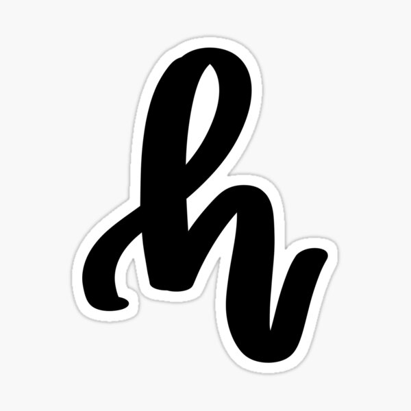 "letter h" Sticker for Sale by vivletters | Redbubble