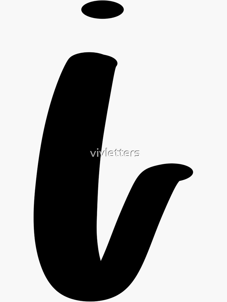 "letter i" Sticker for Sale by vivletters | Redbubble