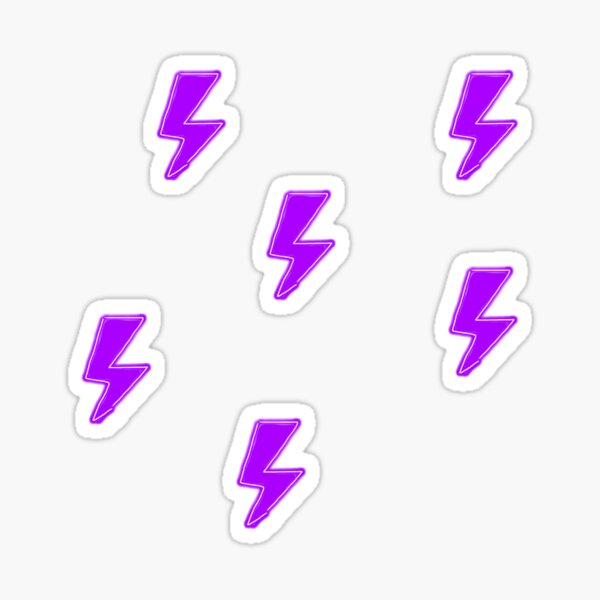 "Neon Purple Lighning Bolt Sticker Pack " Sticker for Sale by ...