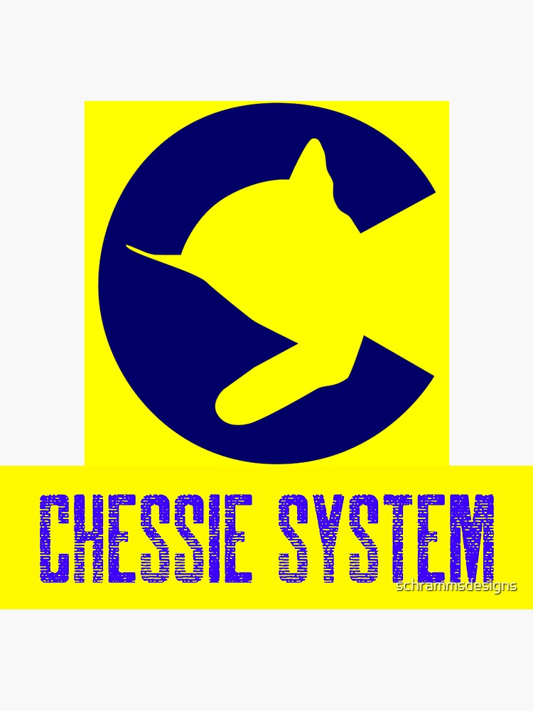 "Chessie System" Sticker for Sale by schrammsdesigns | Redbubble