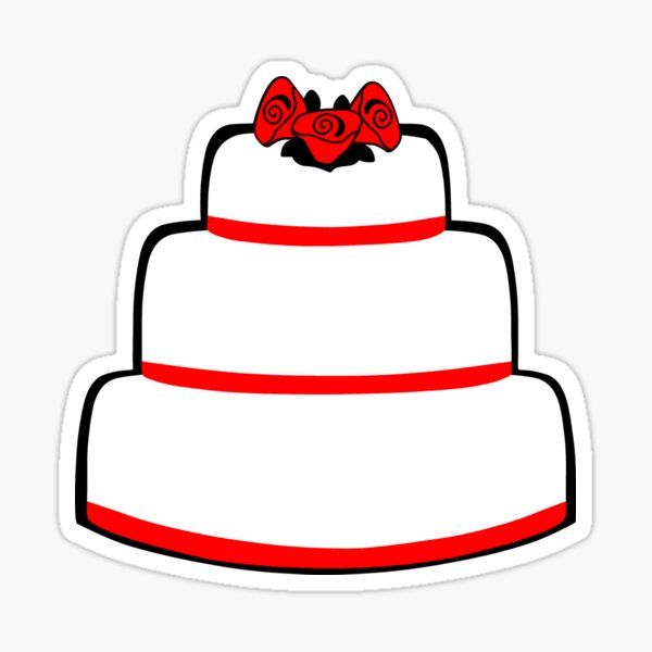 "Wedding Cake" Sticker for Sale by sweetsixty | Redbubble