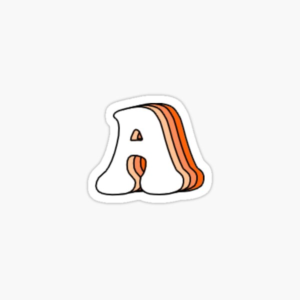 "letter A sticker" Sticker for Sale by sarahr3nee | Redbubble