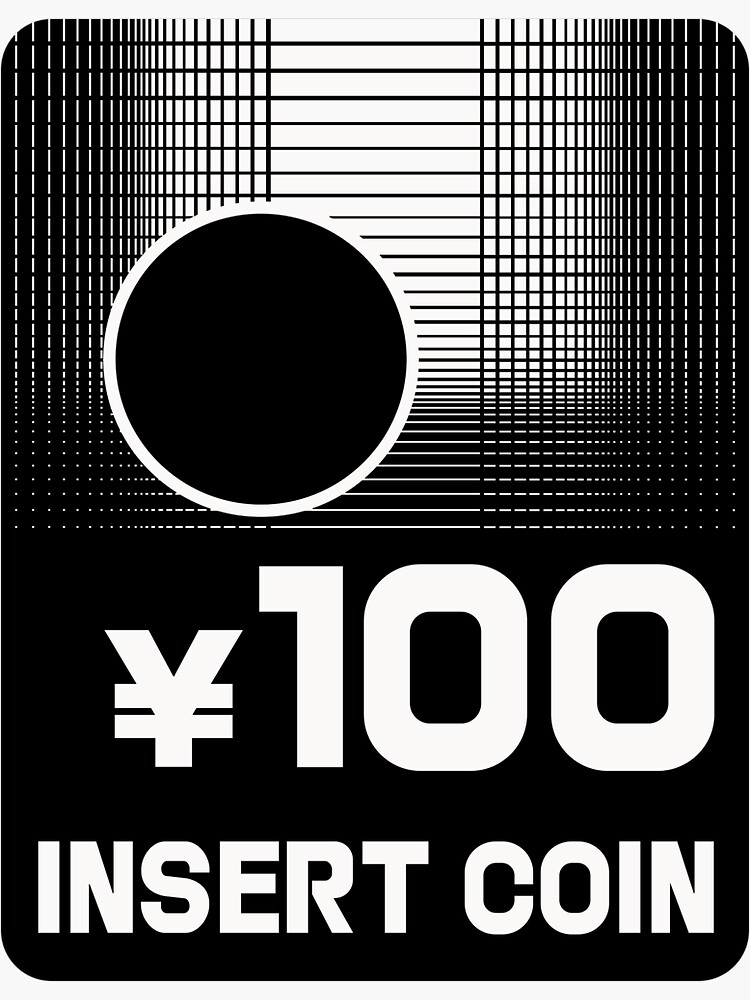 "Taito Vewlix insert coin - White" Sticker for Sale by s0ftserve ...