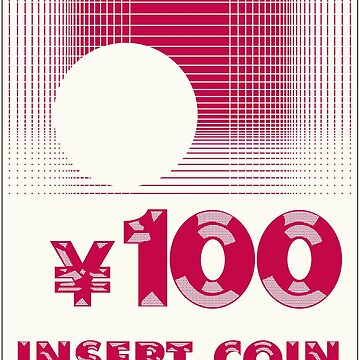 "Taito Vewlix insert coin sticker - Retro Red" Sticker for Sale by ...