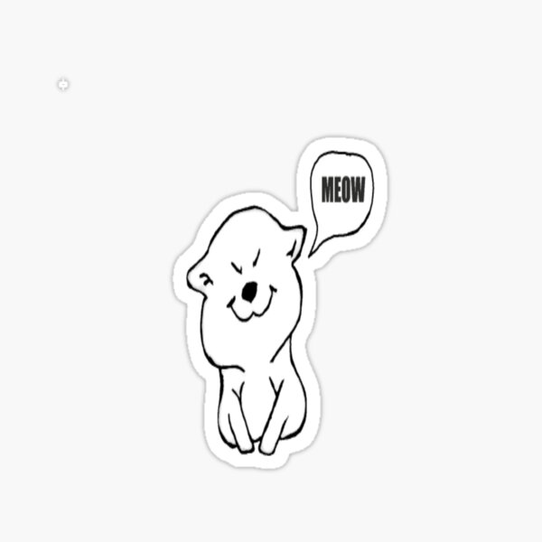 "MEOW" Sticker for Sale by sketchsabel | Redbubble