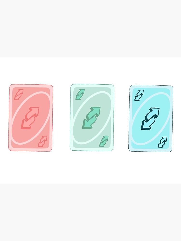 "Aesthetic Pastel Uno Reverse Card Sticker Trio" Art Print by thick-fil ...