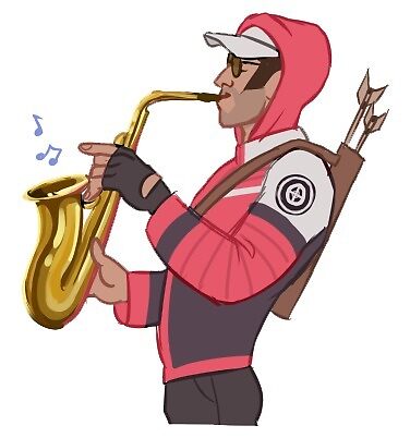 "Team Fortress 2 Sniper Saxophone" by vampiriism | Redbubble