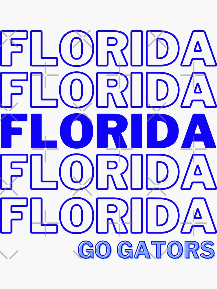 "FLORIDA UF Blue" Sticker for Sale by xelabyalex | Redbubble