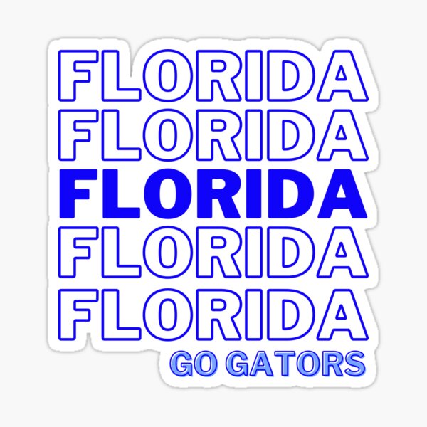 "FLORIDA UF Blue" Sticker for Sale by xelabyalex | Redbubble