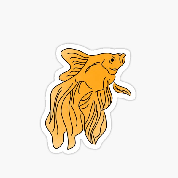 "goldfish sticker" Sticker by emilyjlawrence | Redbubble