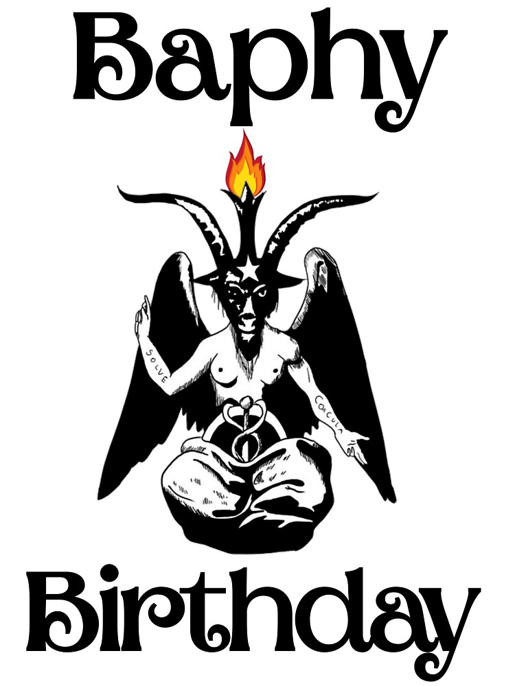"Satanic Birthday Card" Sticker for Sale by ShoppeMorbid | Redbubble