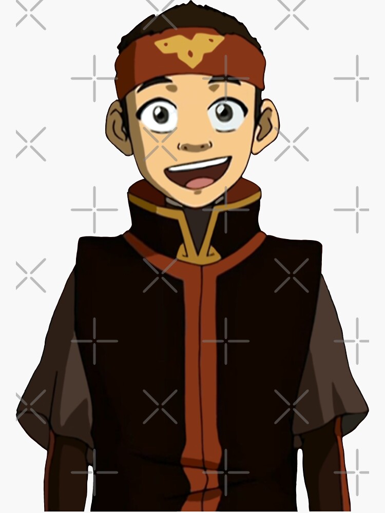 "Aang as Kuzon Smiling Avatar" Sticker by blueeyes374 | Redbubble