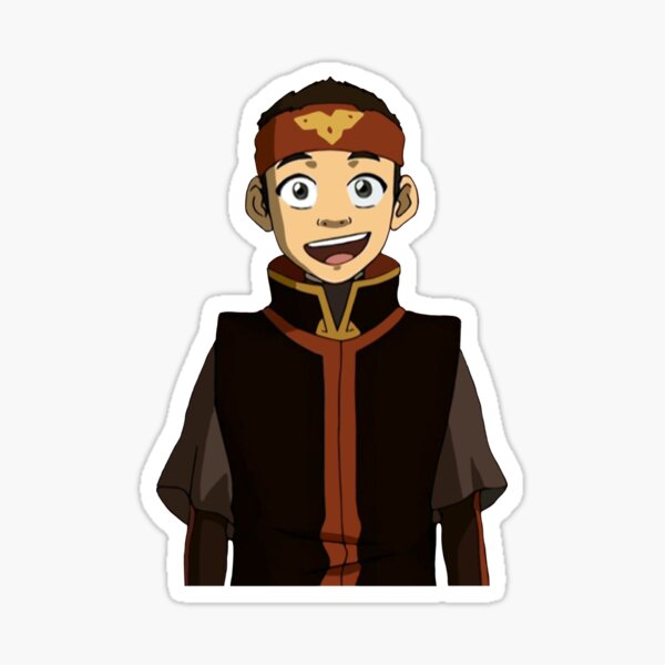 "Aang as Kuzon Smiling Avatar" Sticker by blueeyes374 | Redbubble