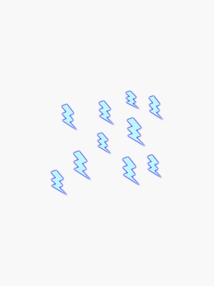 "blue neon lightning bolt sticker pack" Sticker for Sale by leyla-k ...