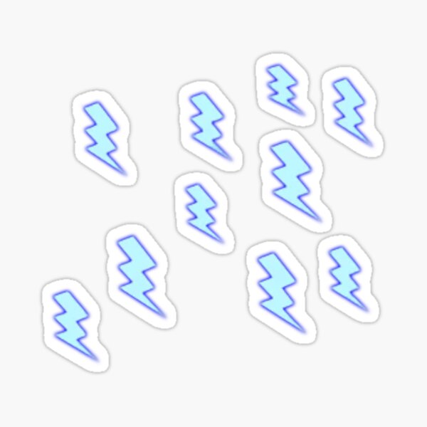 "blue neon lightning bolt sticker pack" Sticker for Sale by leyla-k ...